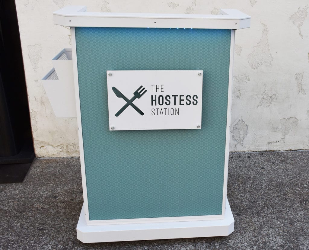 The Hostess Station - Deluxe Hostess Stand in White Frame - The Hostess ...