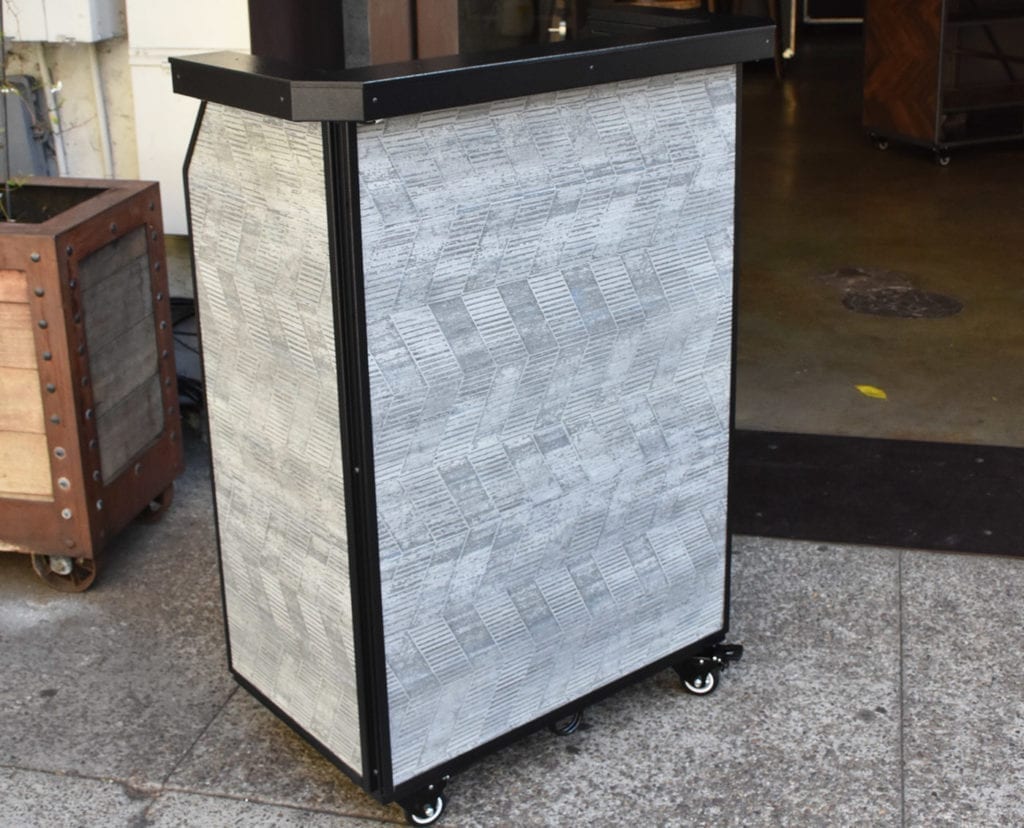 Deluxe Hostess Stand in Black Frame - The Hostess Station