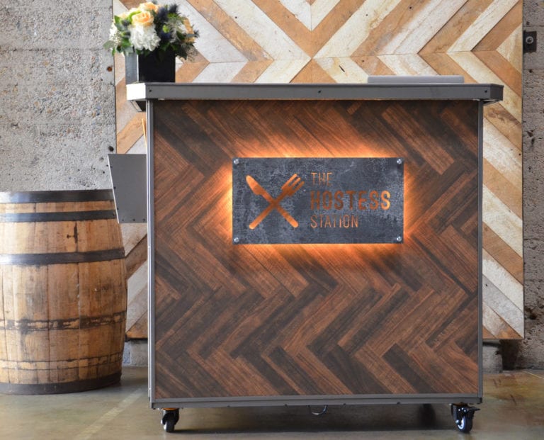 The Hostess Station - Rustic Team Hostess Stand - The Hostess Station
