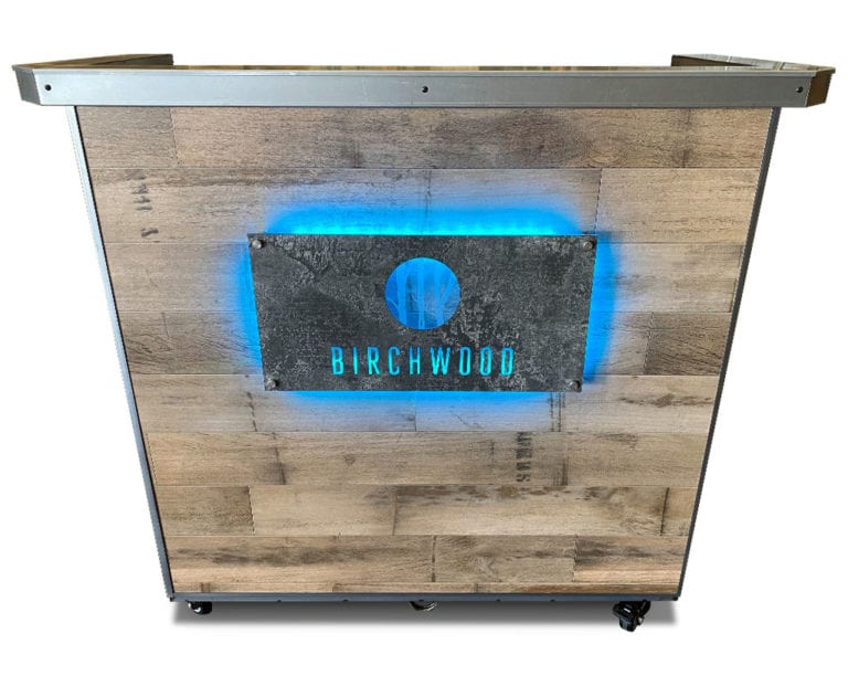 Birchwood Team Hostess Stand with LED Sign - The Hostess Station